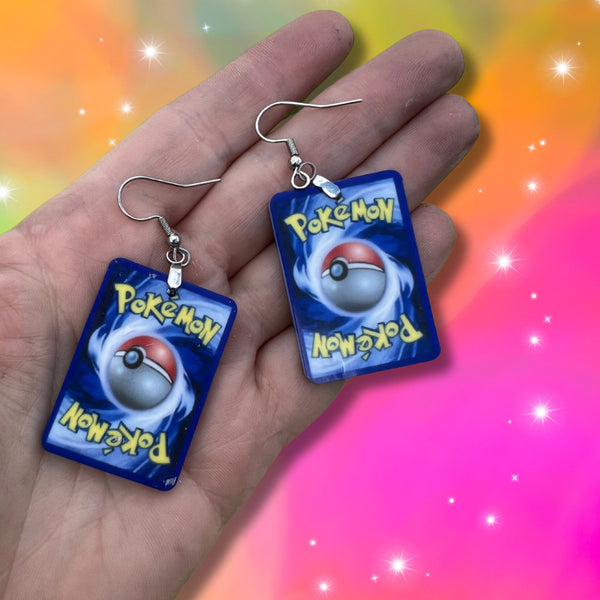 Pokémon Card Dangle Earrings – The Foxy Hipster
